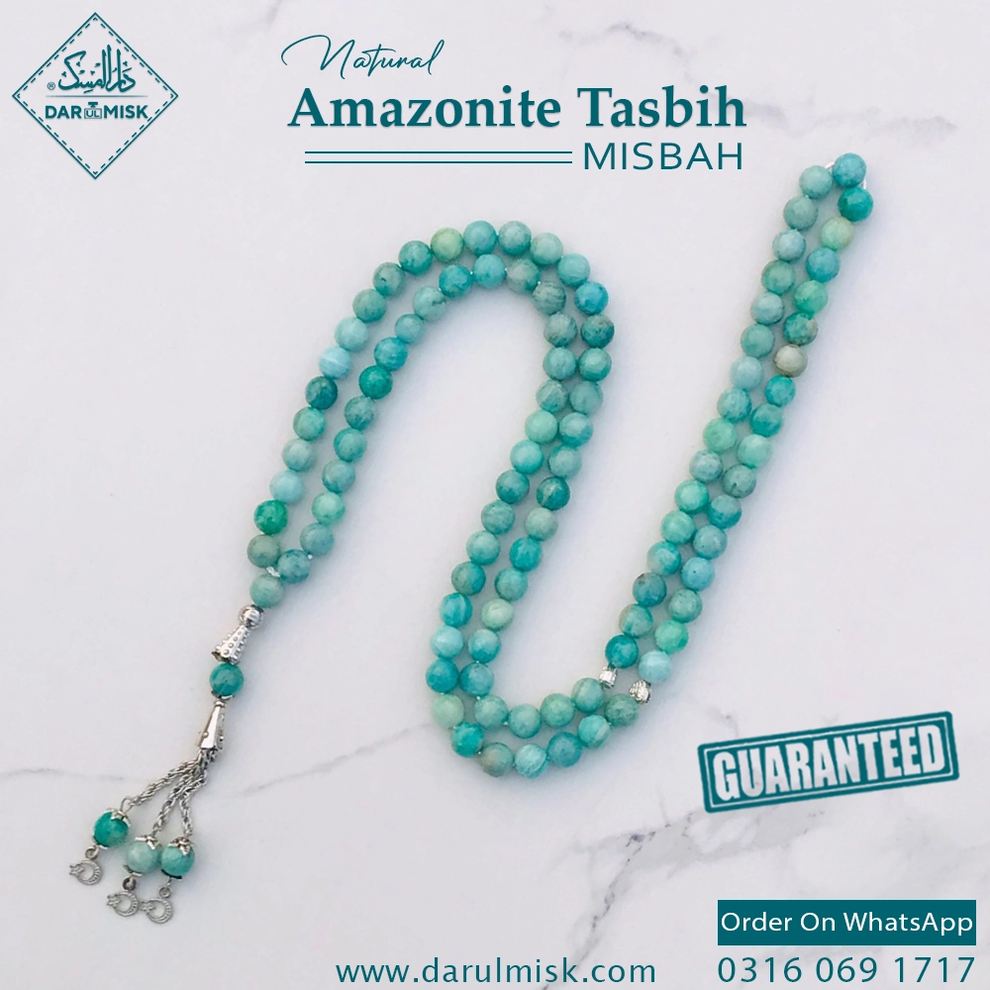 Natural Amazonite Stone Tasbih | Islamic Misbah – Souk Al Misk